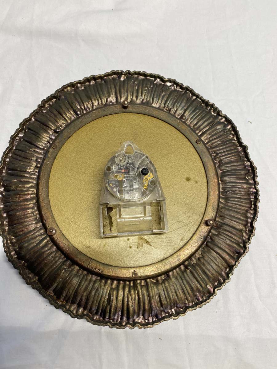 FF56-RICHTER MID CENTURY WALL CLOCK-METAL -COLLECTION FFORESTFACH ...