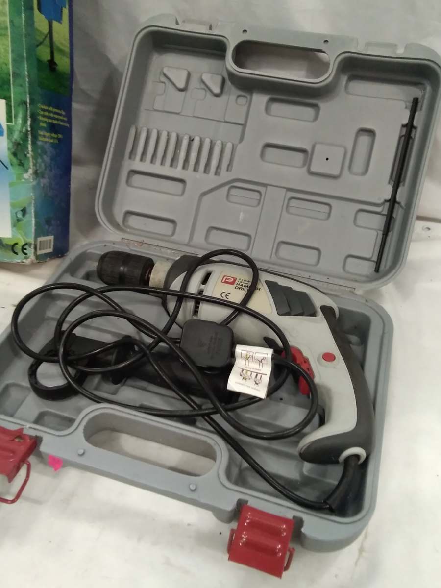 lot 180 tool box & contents, hammer drill & garden socket – Hill's ...